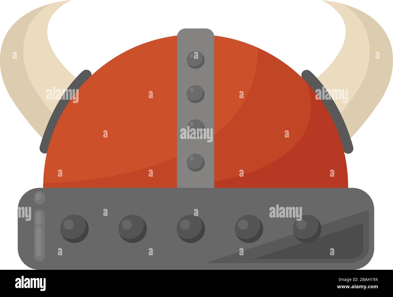 Viking helmet, illustration, vector on white background Stock Vector ...