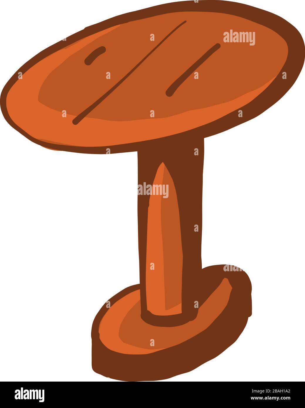 Round wooden table, illustration, vector on white background Stock ...