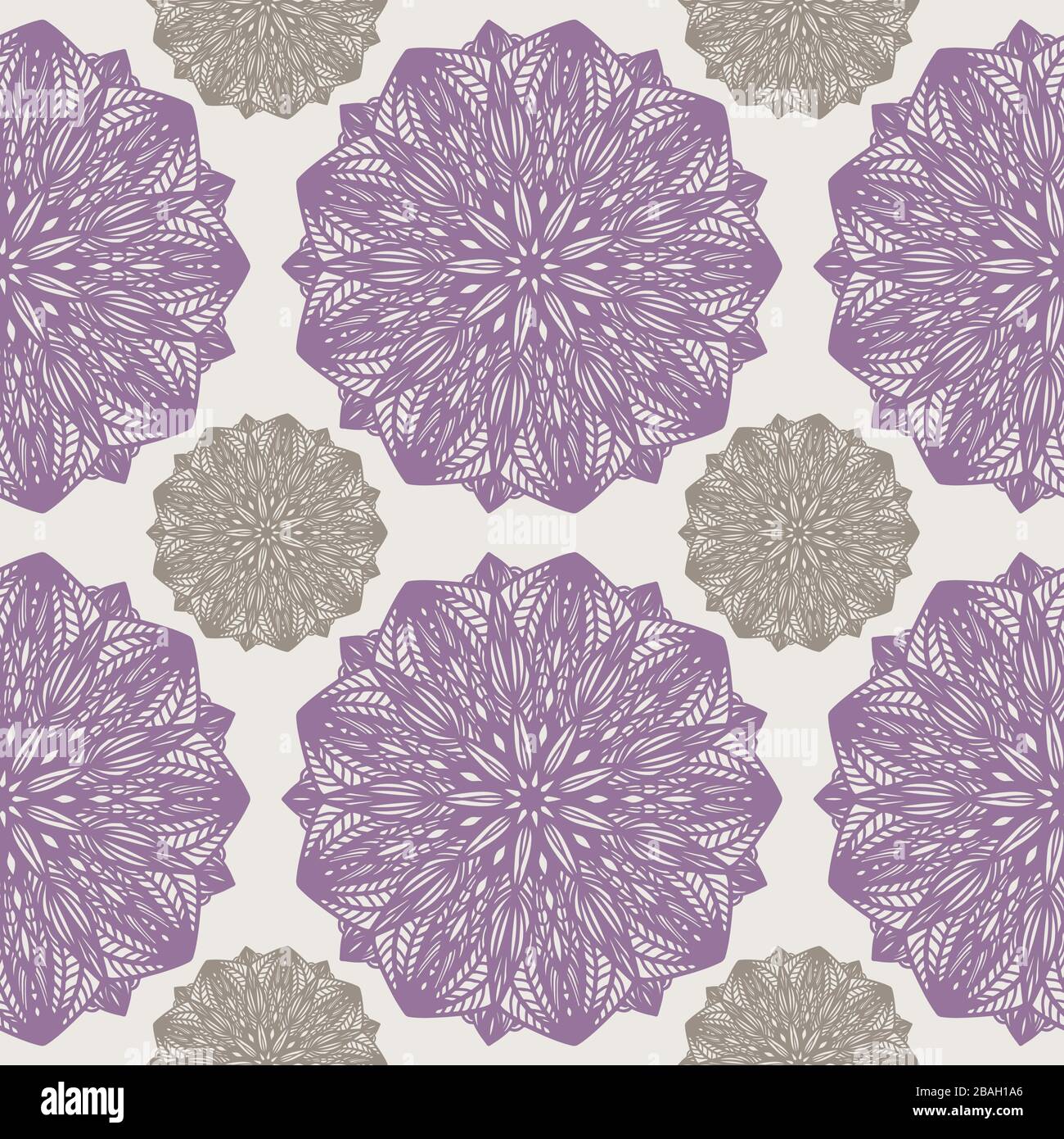 Purple mandala, illustration, vector on white background Stock Vector ...