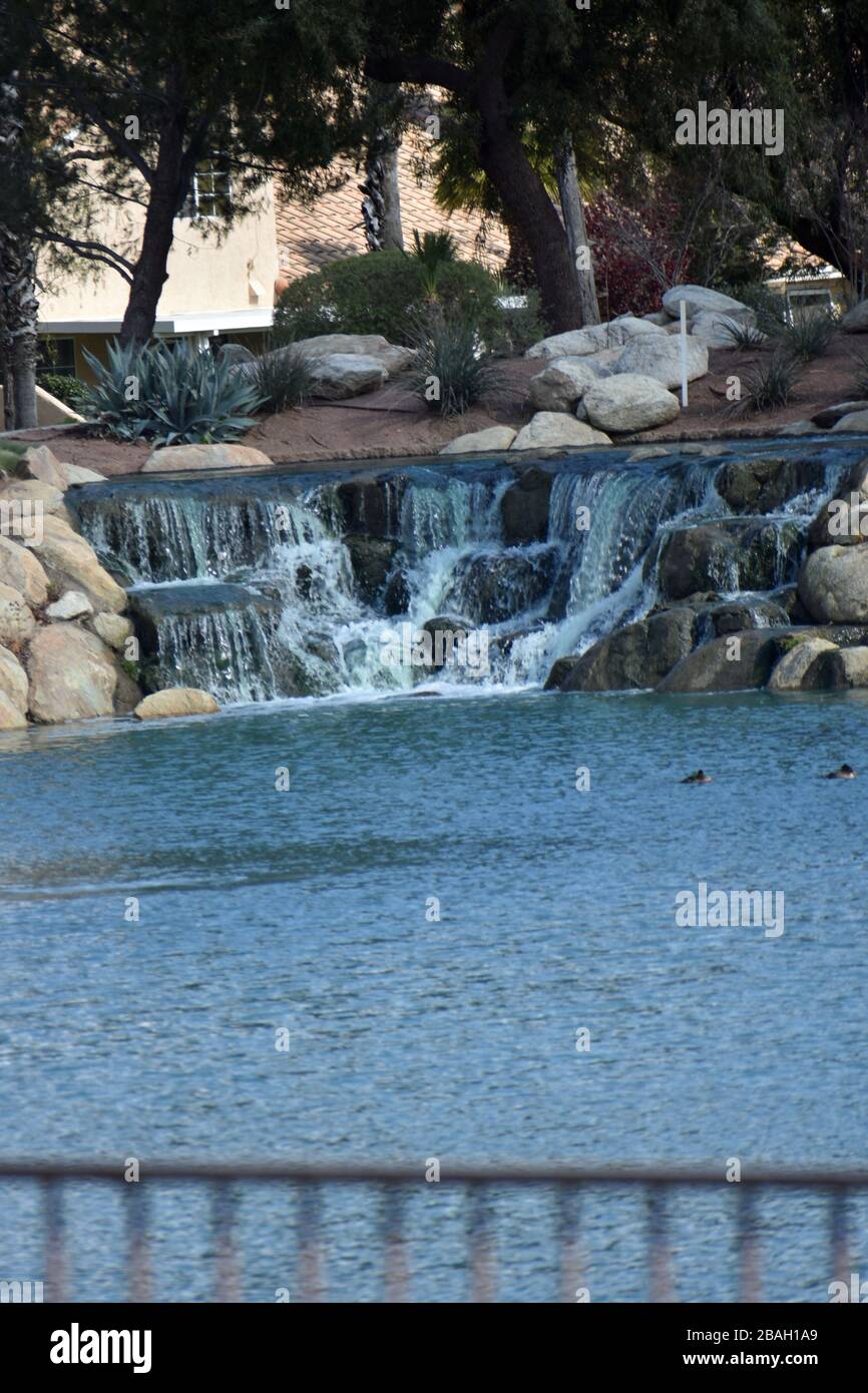 Rock Entry Fountain Stock Photo - Alamy