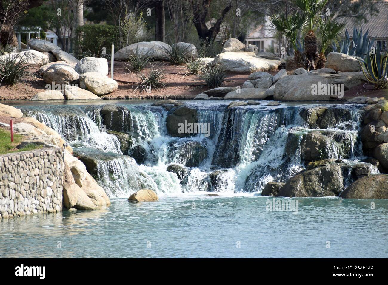 Rock Entry Fountain Stock Photo - Alamy