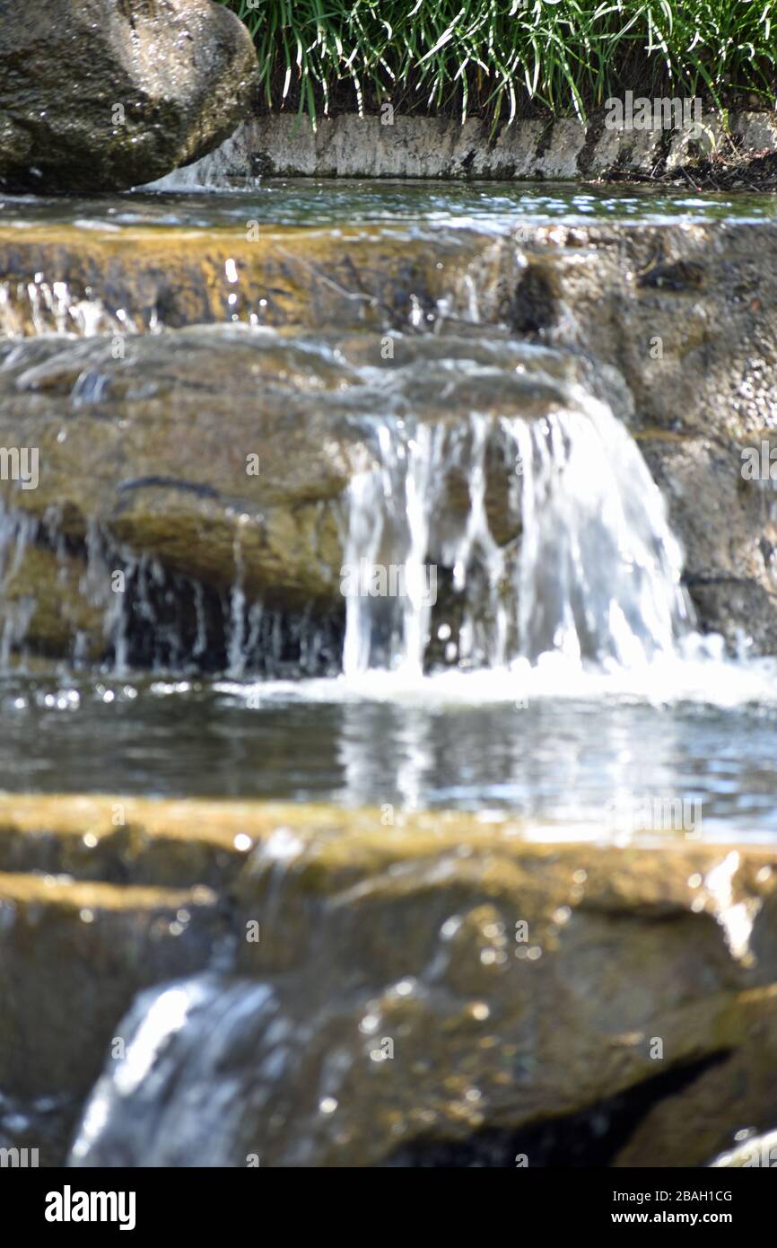 Rock Entry Fountain Stock Photo - Alamy