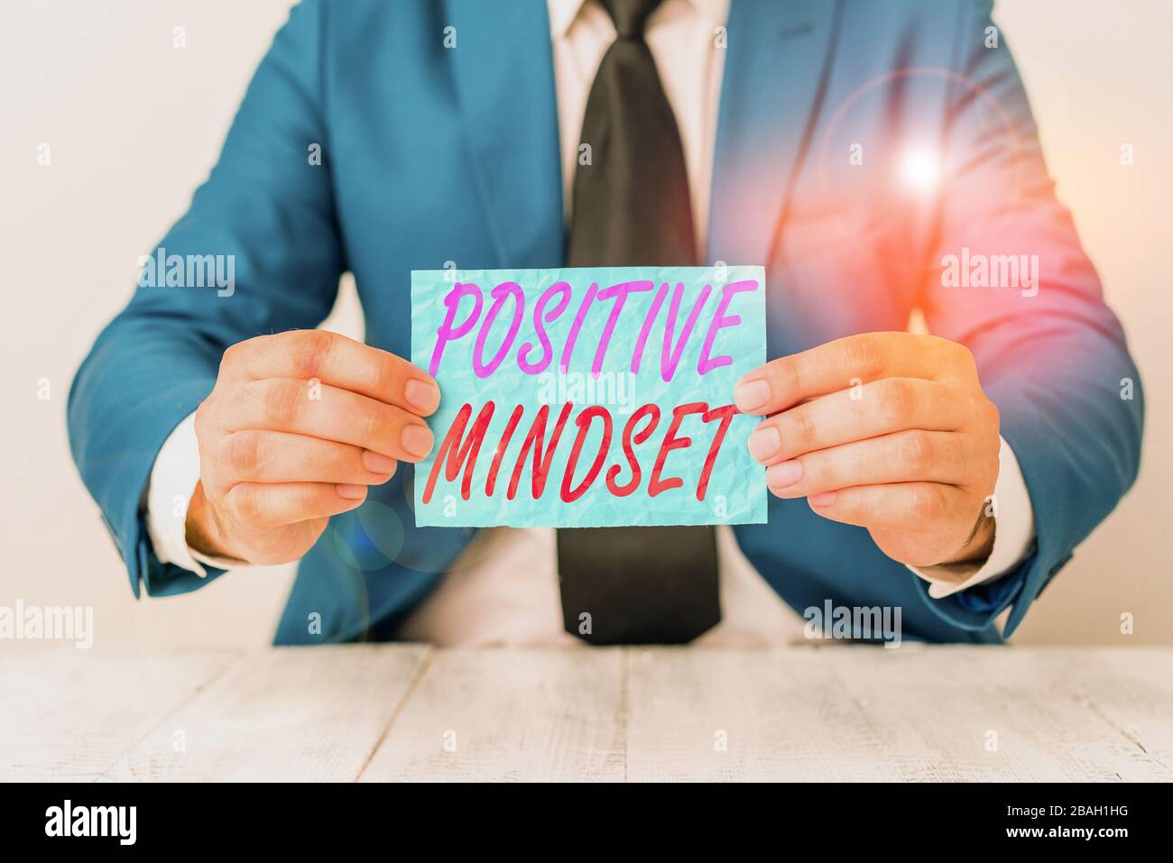 Handwriting text Positive Mindset. Conceptual photo mental attitude in ...