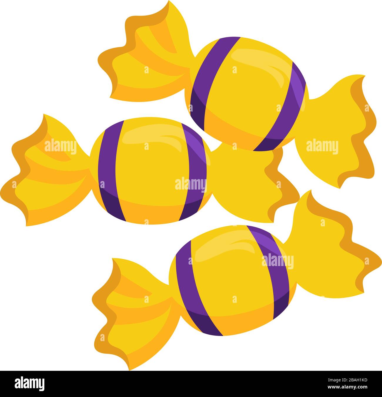 Yellow candy, illustration, vector on white background Stock Vector ...