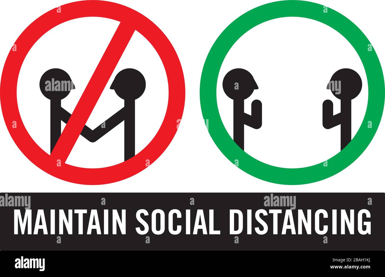 Maintain Social Distancing Sign Isolated Vector Illustration Stock ...