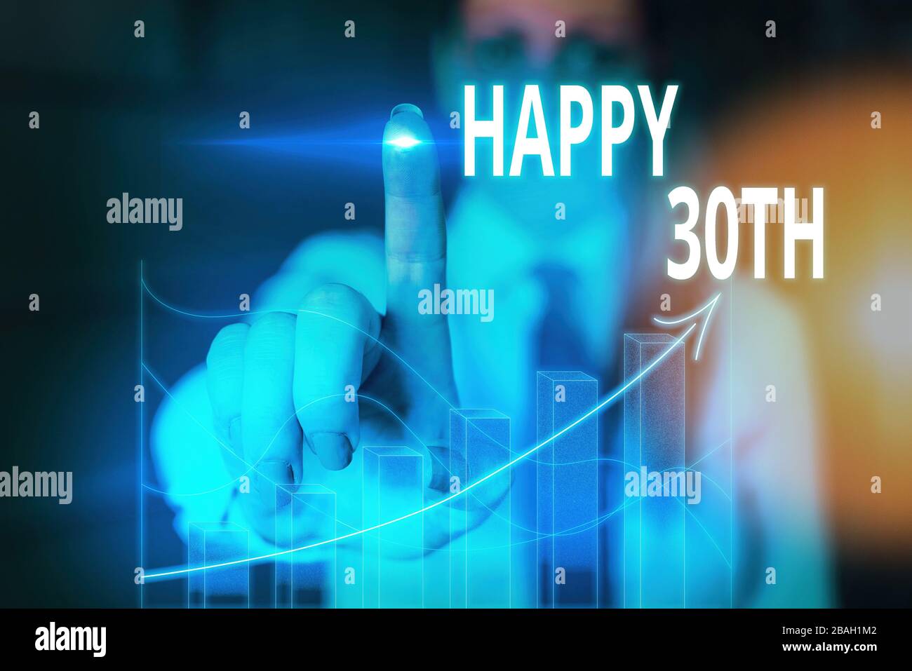 Word writing text Happy 30Th. Business photo showcasing a joyful ...