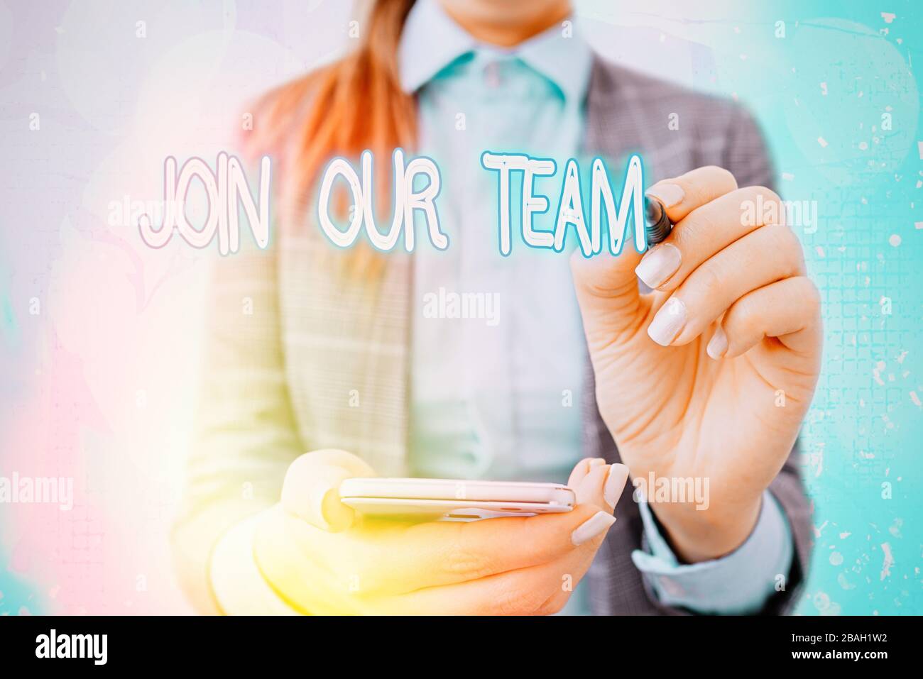 Text sign showing Join Our Team. Business photo text inviting someone ...