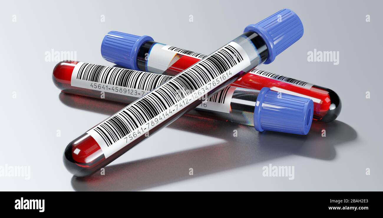 Blood test, test tubes - 3D illustration Stock Photo - Alamy