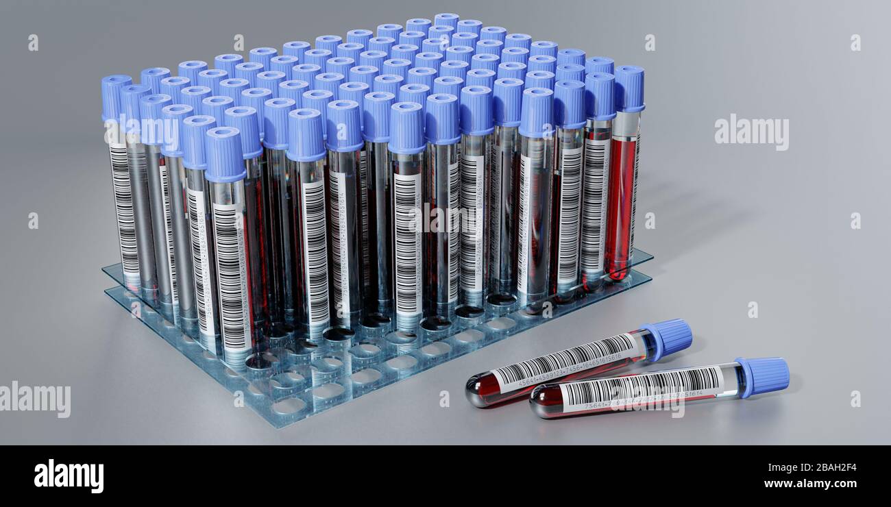 Blood test, test tubes - 3D illustration Stock Photo - Alamy
