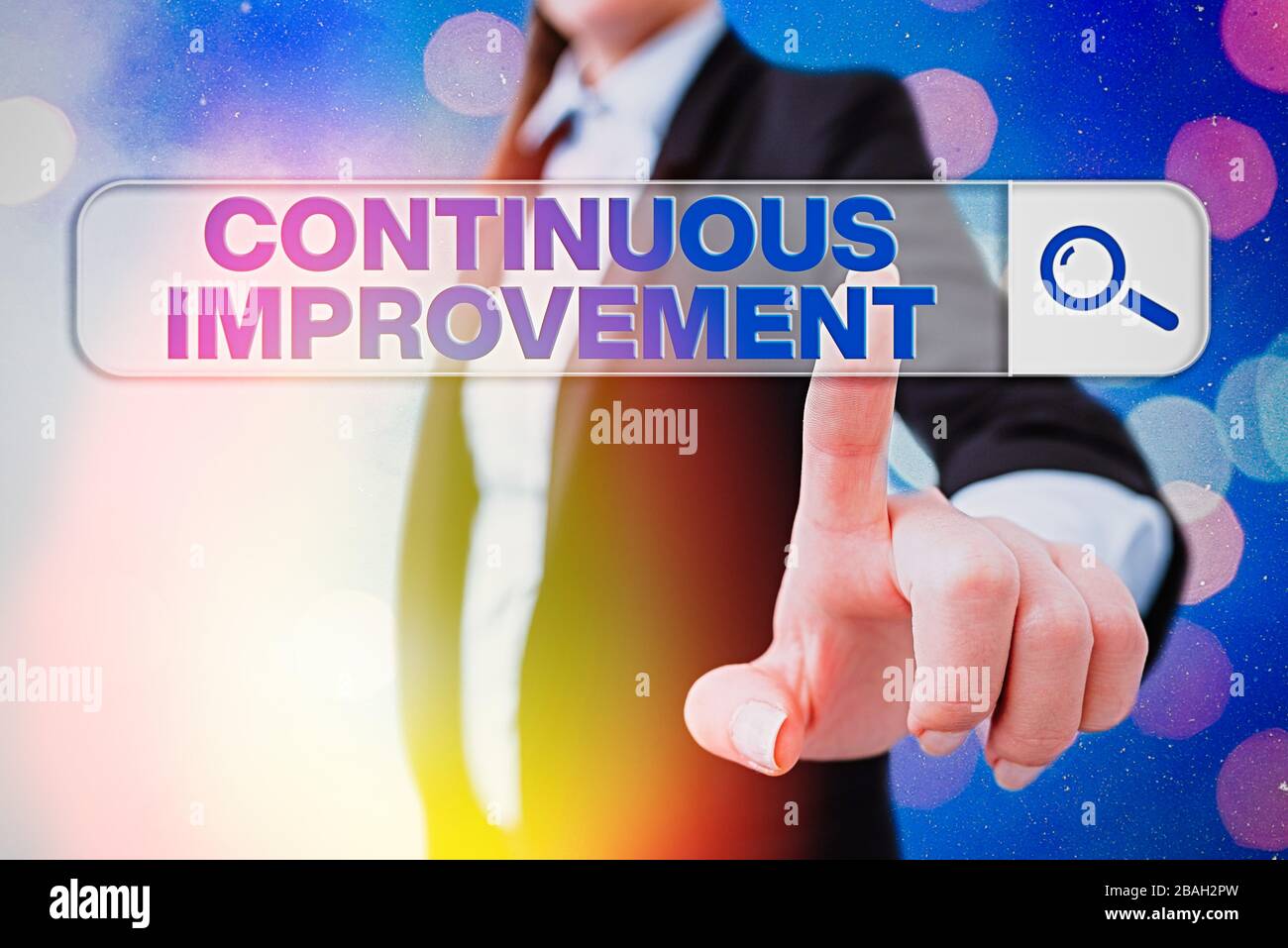 Writing note showing Continuous Improvement. Business concept for ...