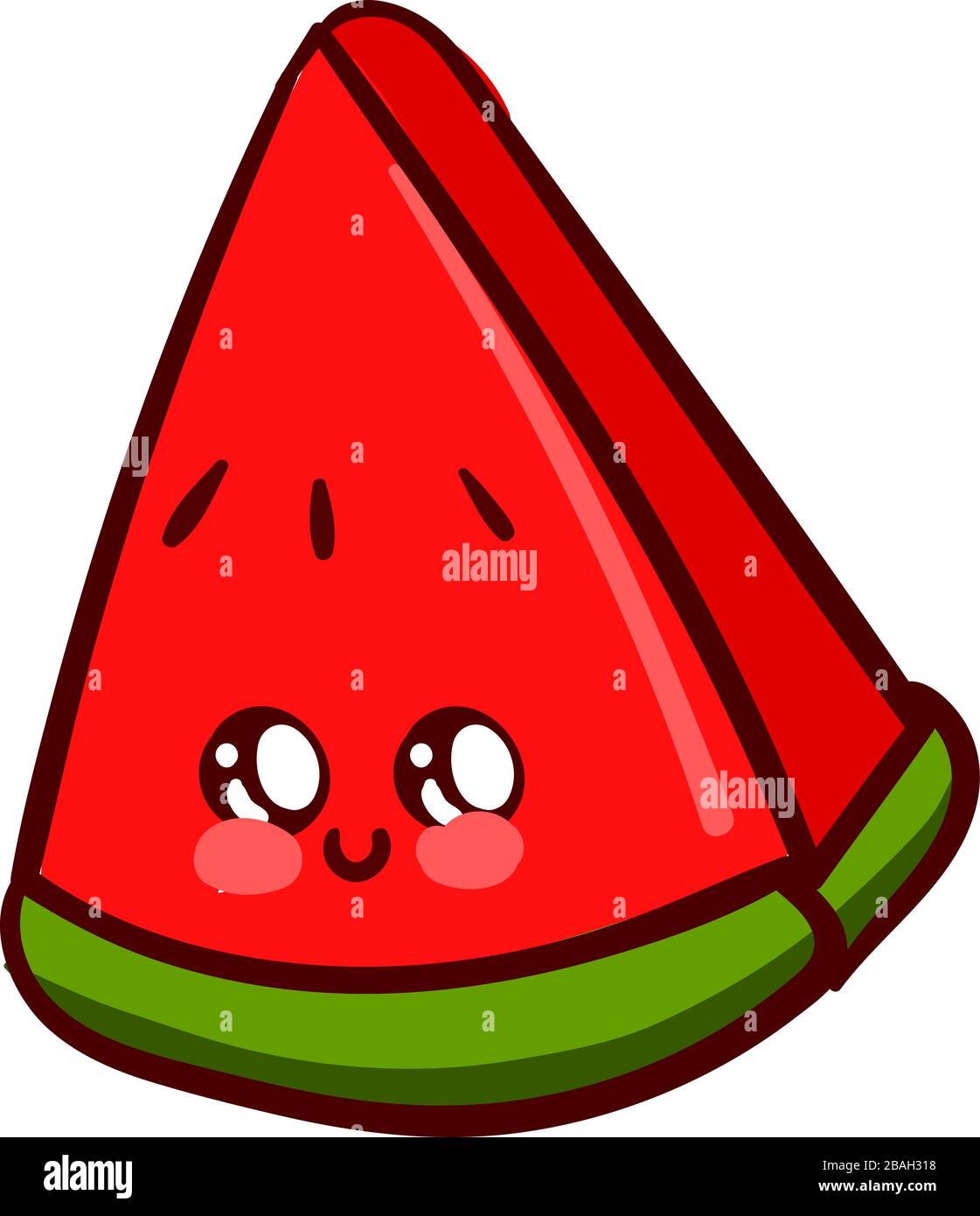 Fresh cartoon watermelon cut Cut Out Stock Images & Pictures - Alamy