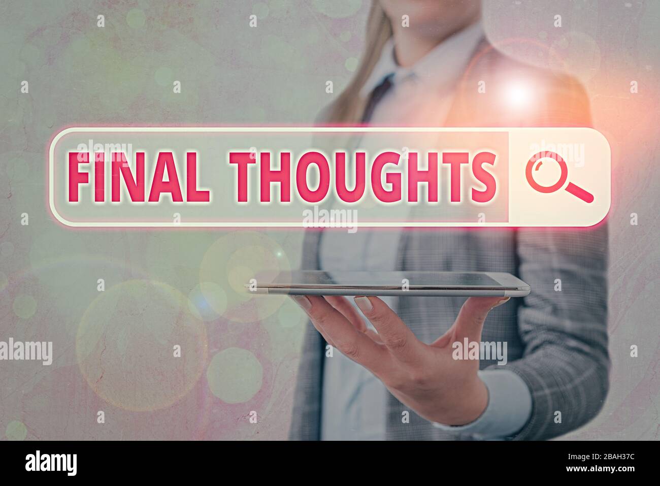 Conceptual hand writing showing Final Thoughts. Concept meaning the ...