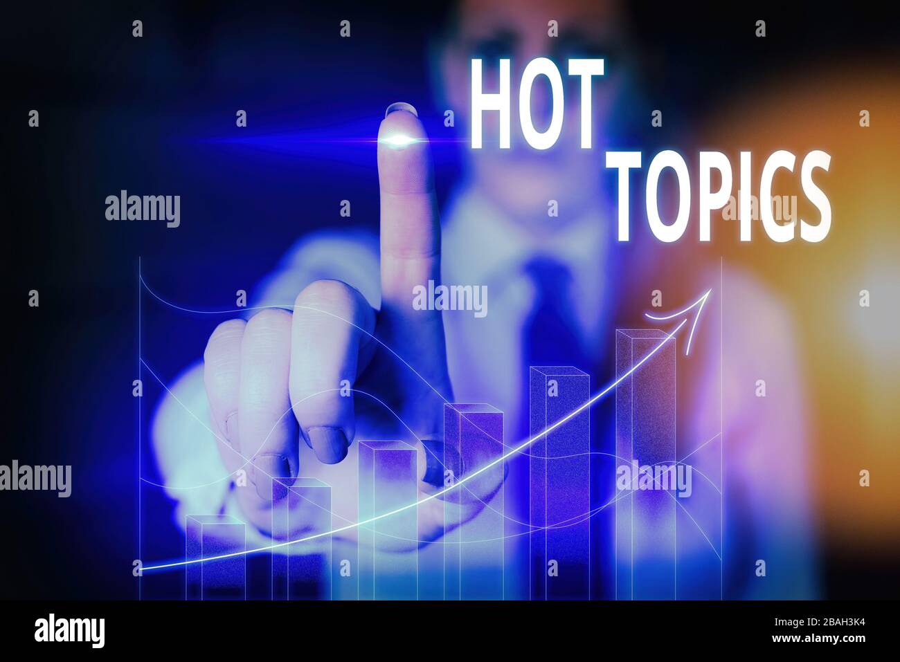 Word writing text Hot Topics. Business photo showcasing subject that a ...