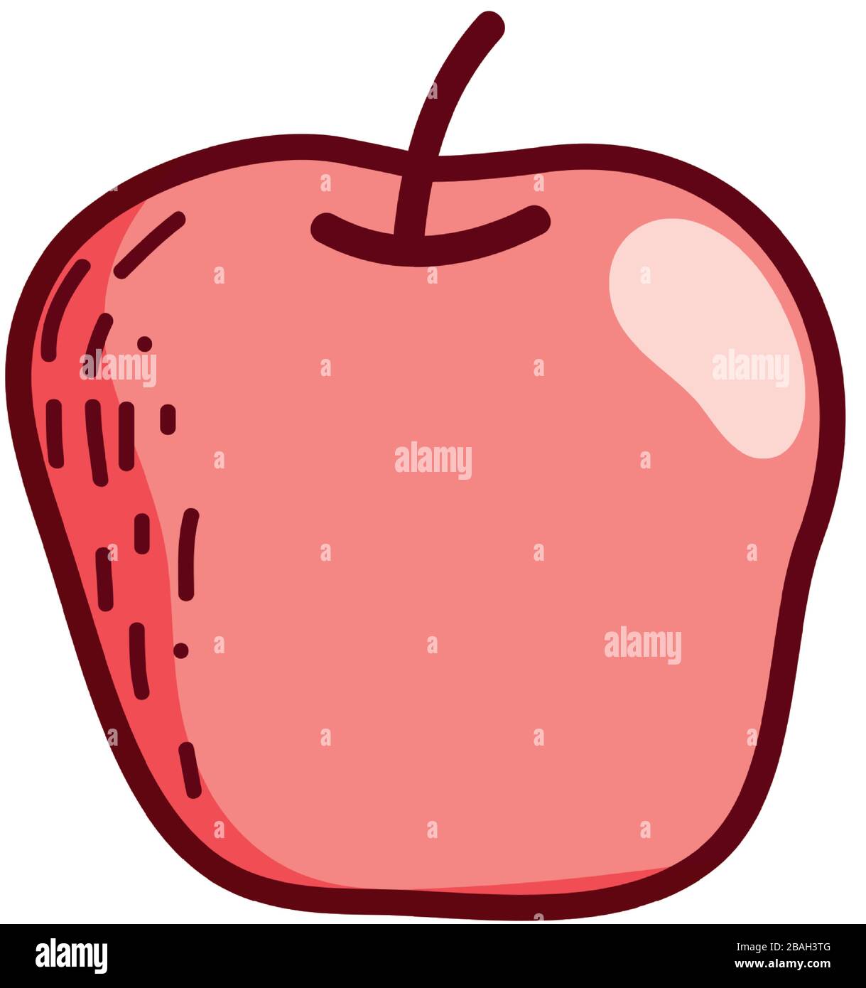 fruit fresh apple cartoon isolated icon design vector illustration ...