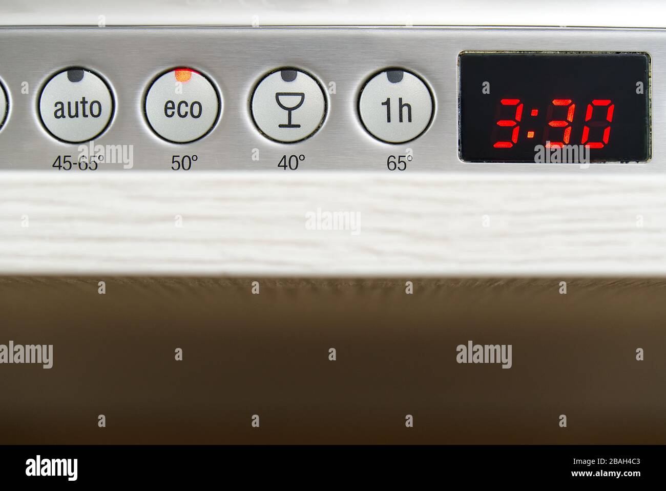 The control panel of the integrated dishwasher Stock Photo - Alamy