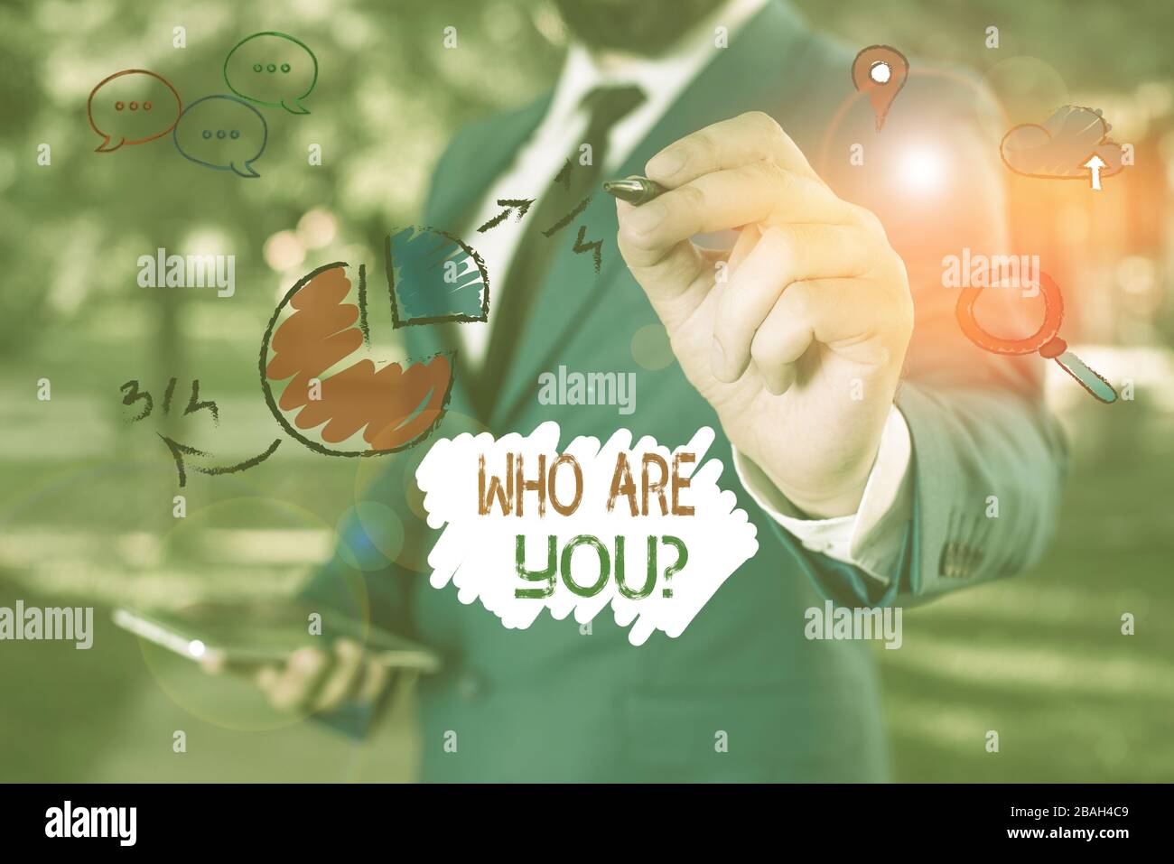 Conceptual hand writing showing Who Are Youquestion. Concept meaning ...