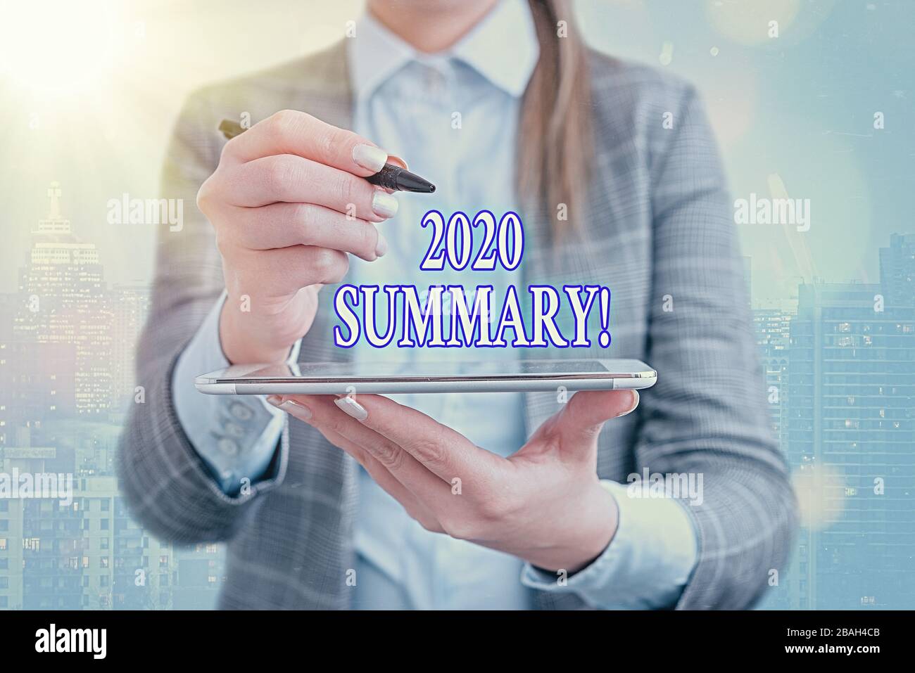 Text sign showing 2020 Summary. Business photo text summarizing past ...