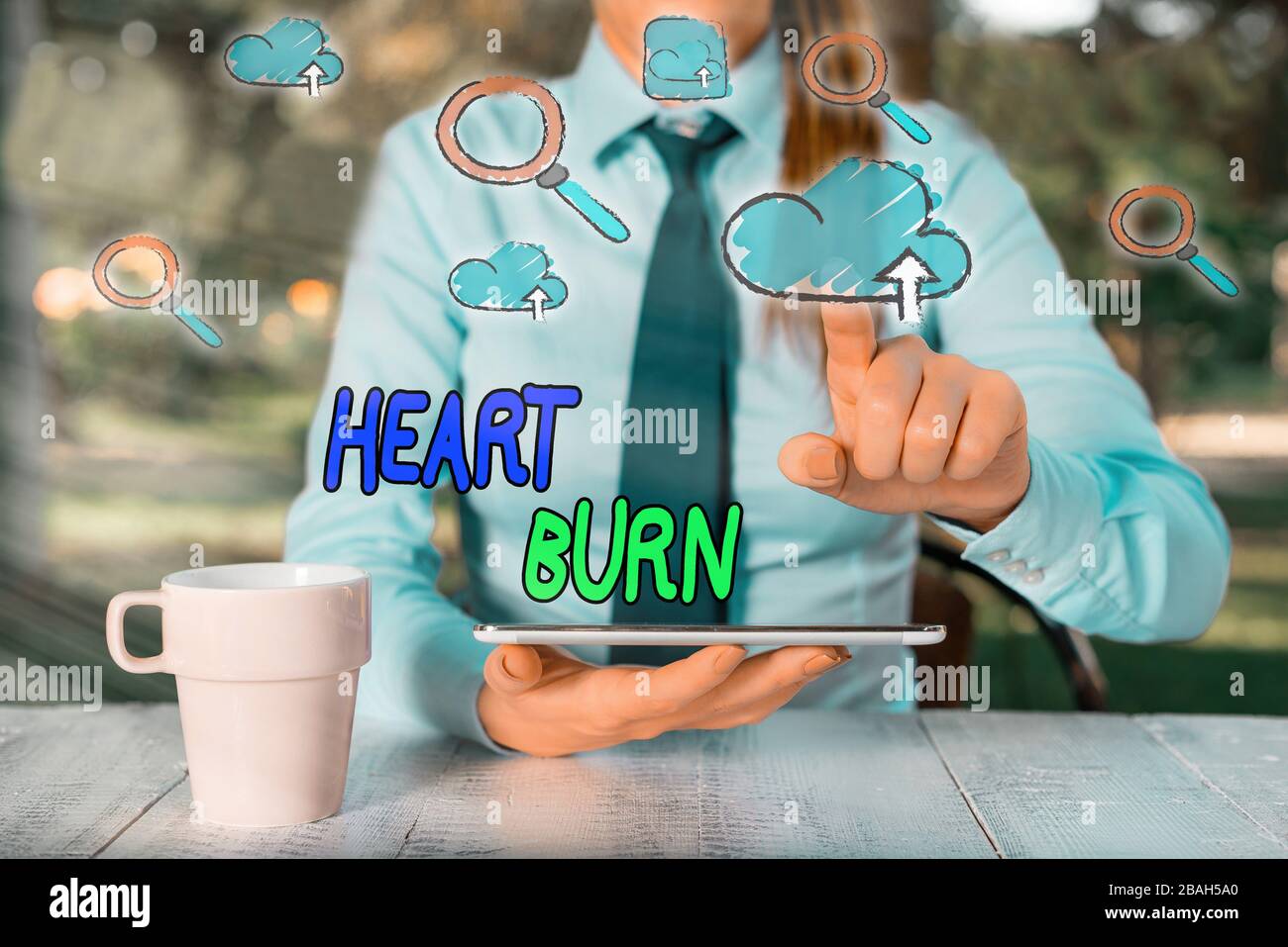 Conceptual hand writing showing Heart Burn. Concept meaning a burning ...