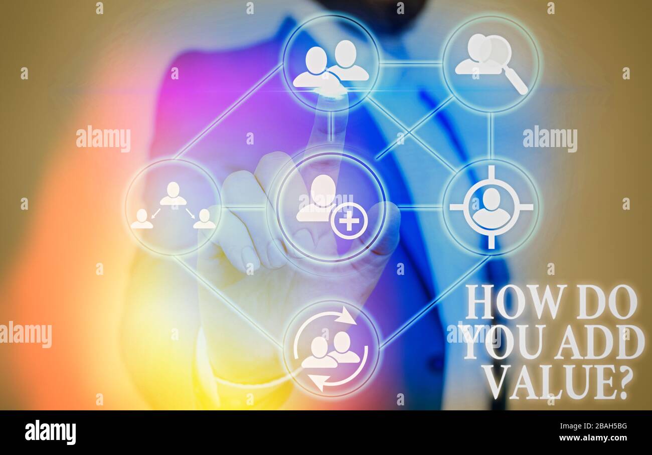Writing note showing How Do You Add Value Question. Business concept ...
