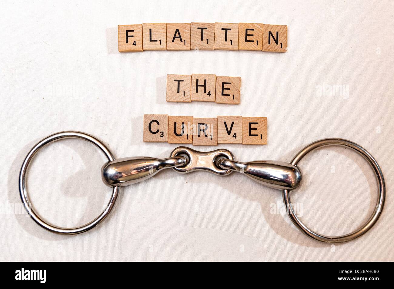 FLATTEN THE CURVE in scrabble blocks on a white background french link ...