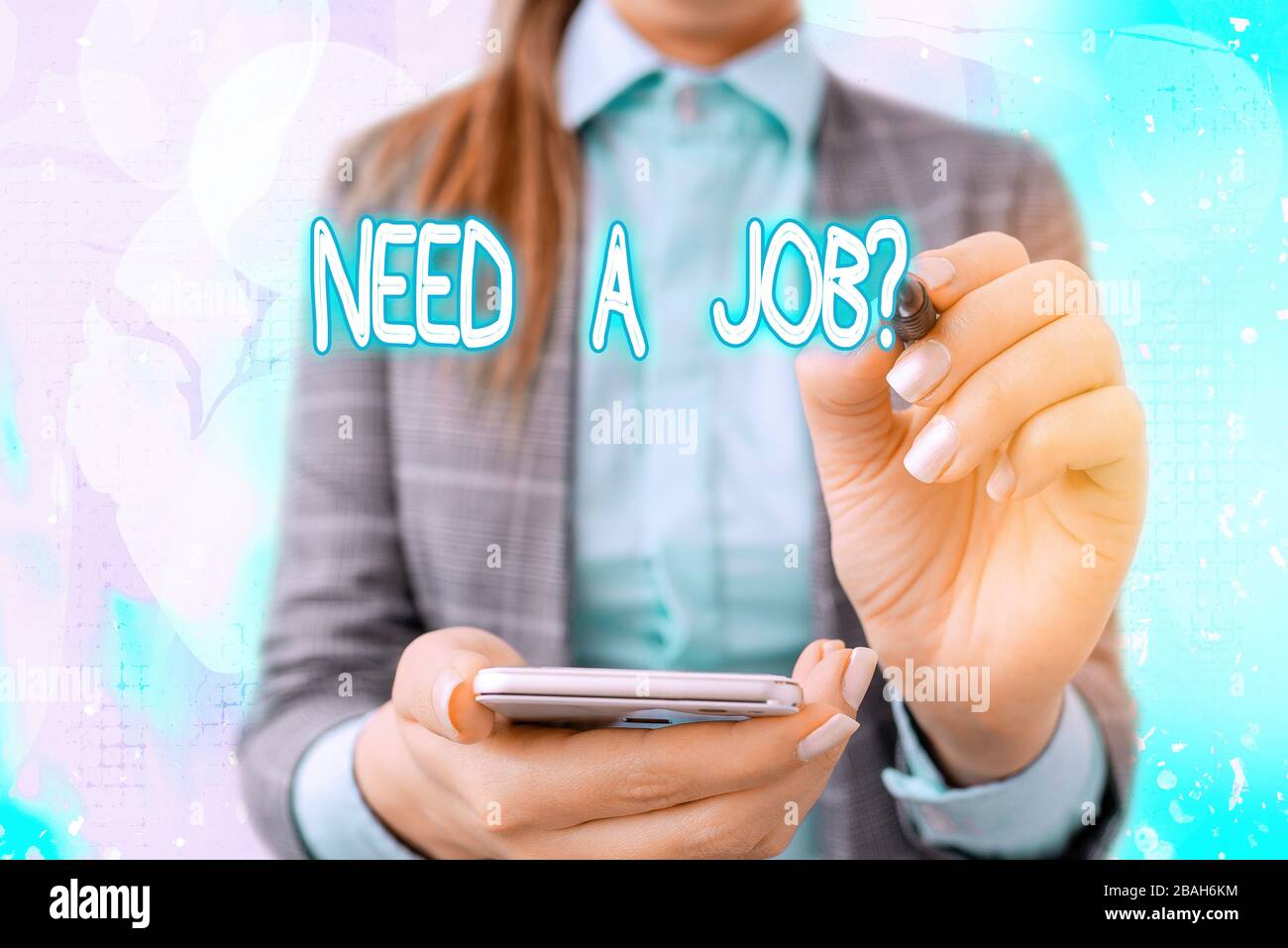 Text sign showing Need A Job Question. Business photo text to recruit a ...