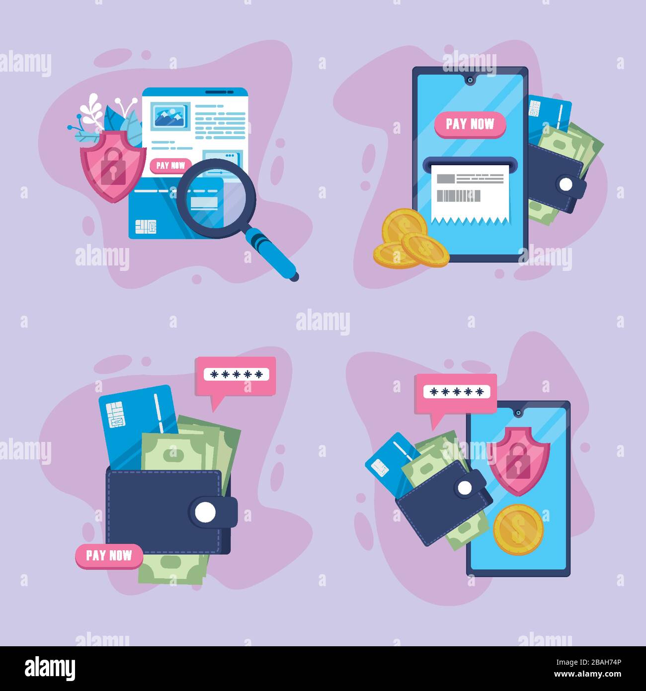 Online payments service on Stock Vector Images - Alamy