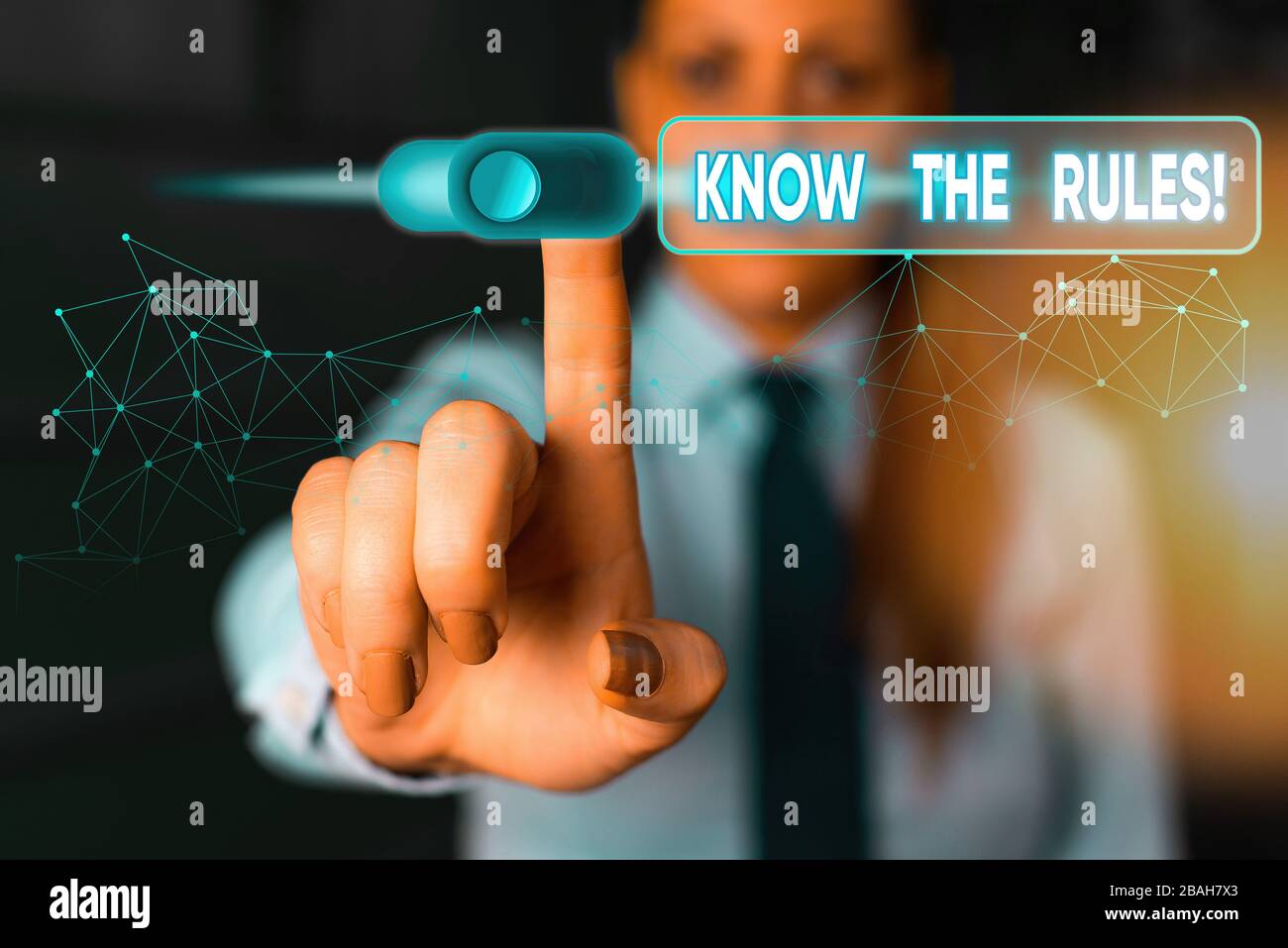 Writing note showing Know The Rules. Business concept for set explicit ...