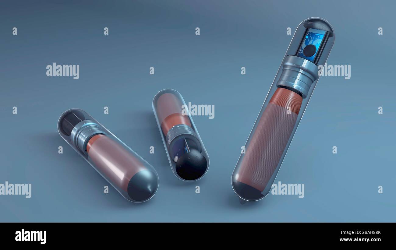 Subdermal microchip implant, illustration Stock Photo - Alamy