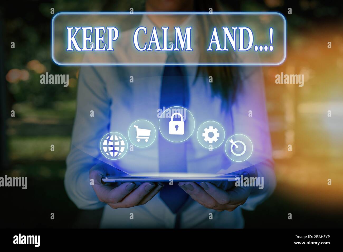 Writing note showing Keep Calm And. Business concept for motivational ...