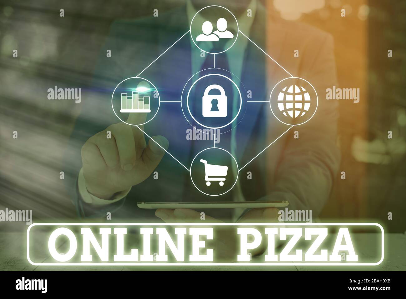 Word writing text Online Pizza. Business photo showcasing fast delivery ...