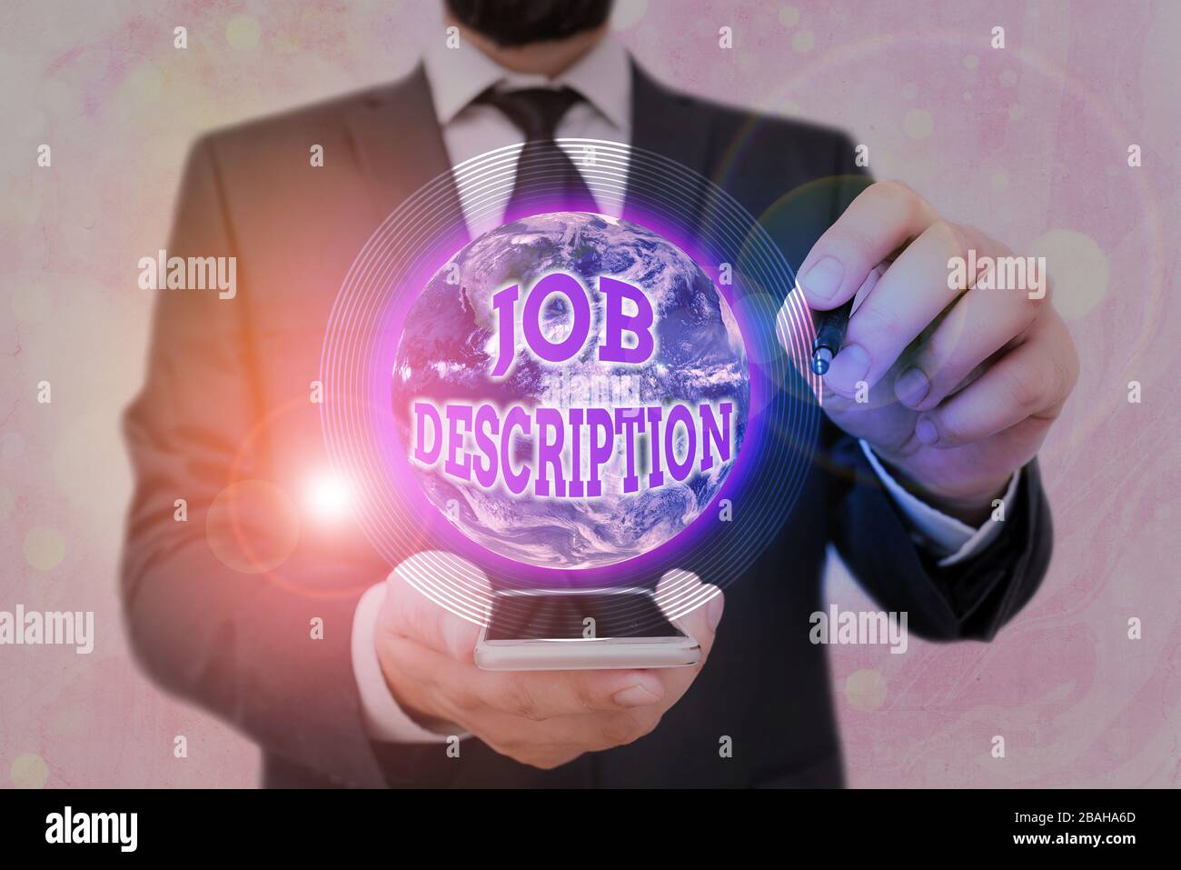 Handwriting text Job Description. Conceptual photo a formal account of ...