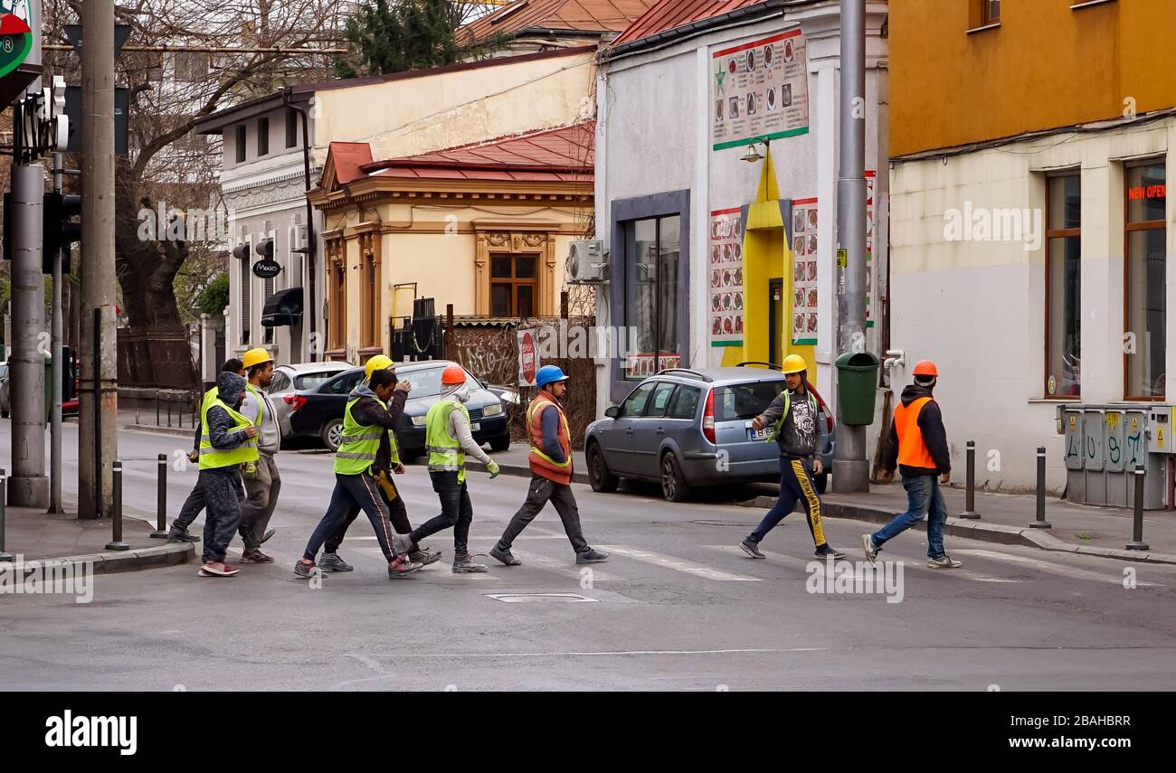 Bucharest construction workers hi-res stock photography and images - Alamy