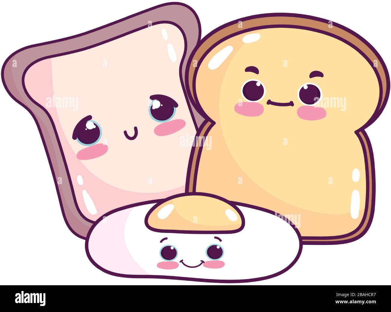 cute food breakfast slice bread and fried egg sweet dessert pastry ...