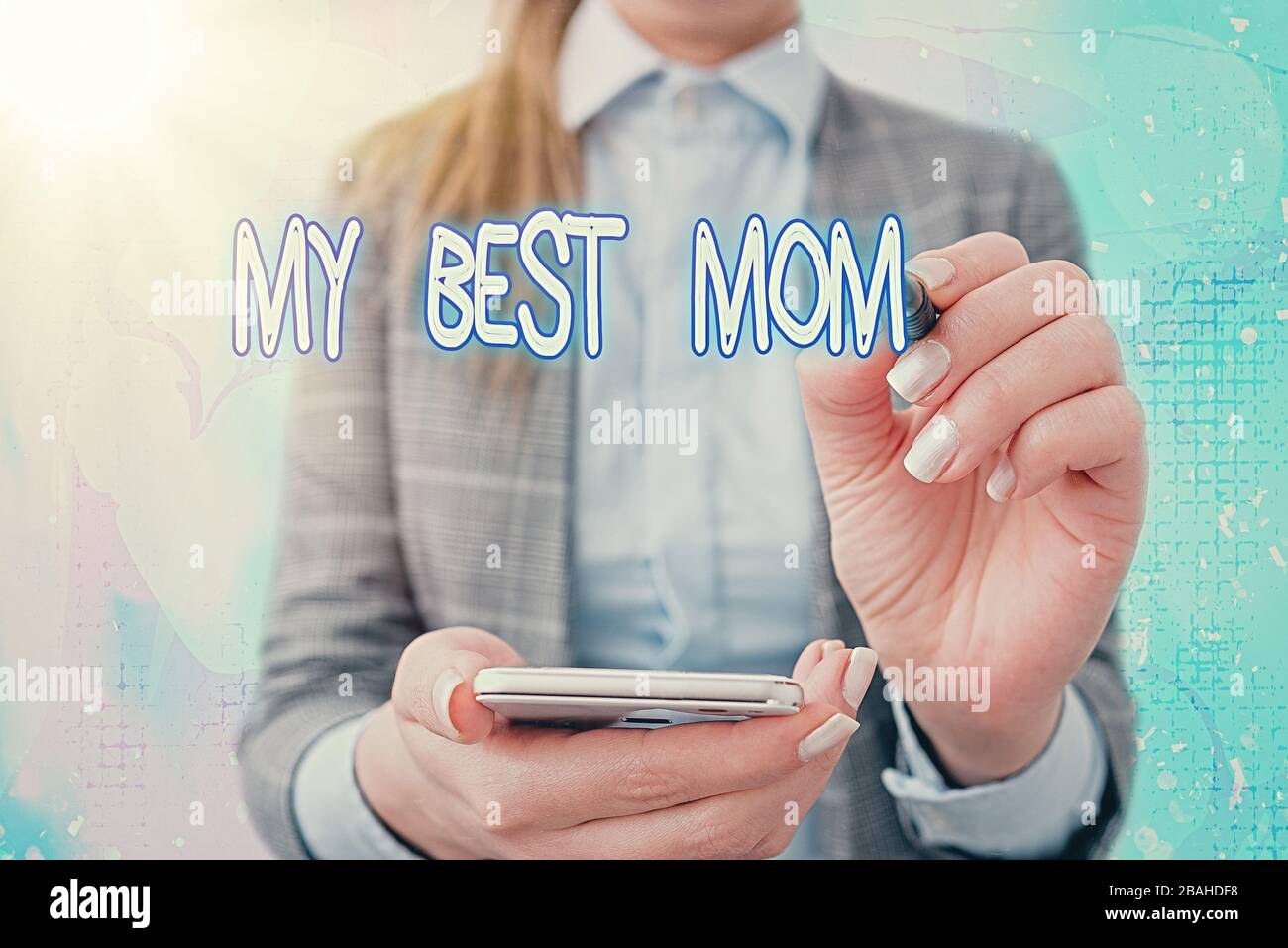 Text sign showing My Best Mom. Business photo text Appreciation for ...