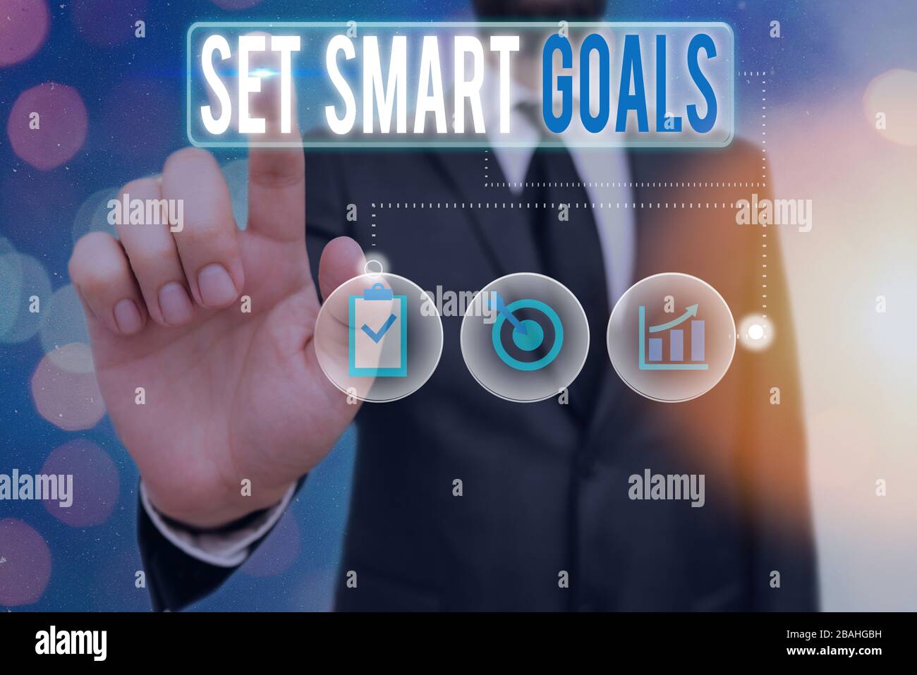 Word writing text Set Smart Goals. Business photo showcasing giving ...