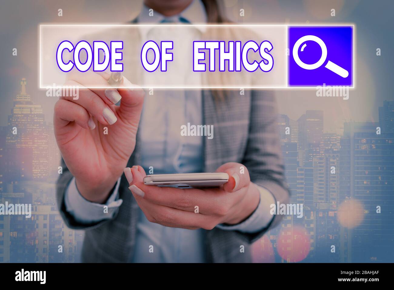 Text sign showing Code Of Ethics. Business photo text basic guide for ...