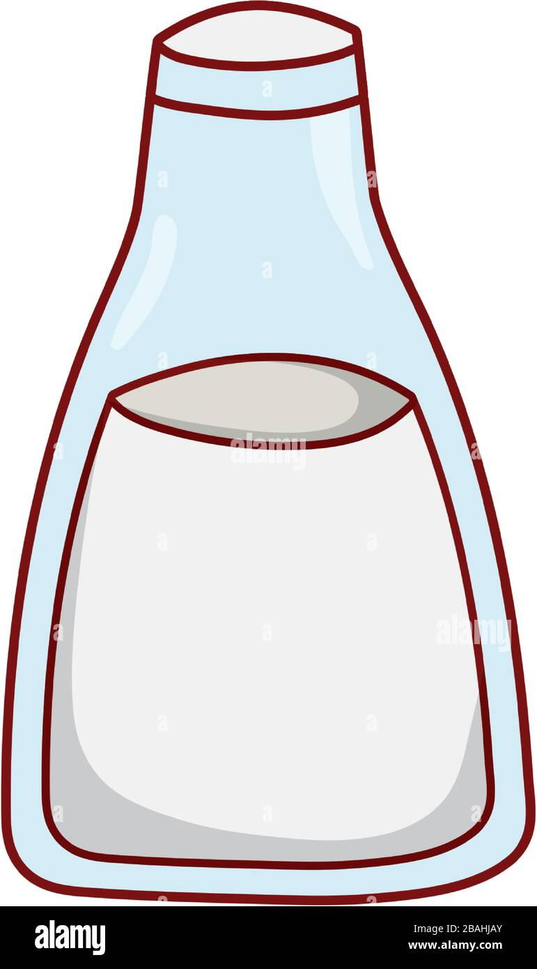 breakfast food milk bottle cartoon isolated icon vector illustration ...