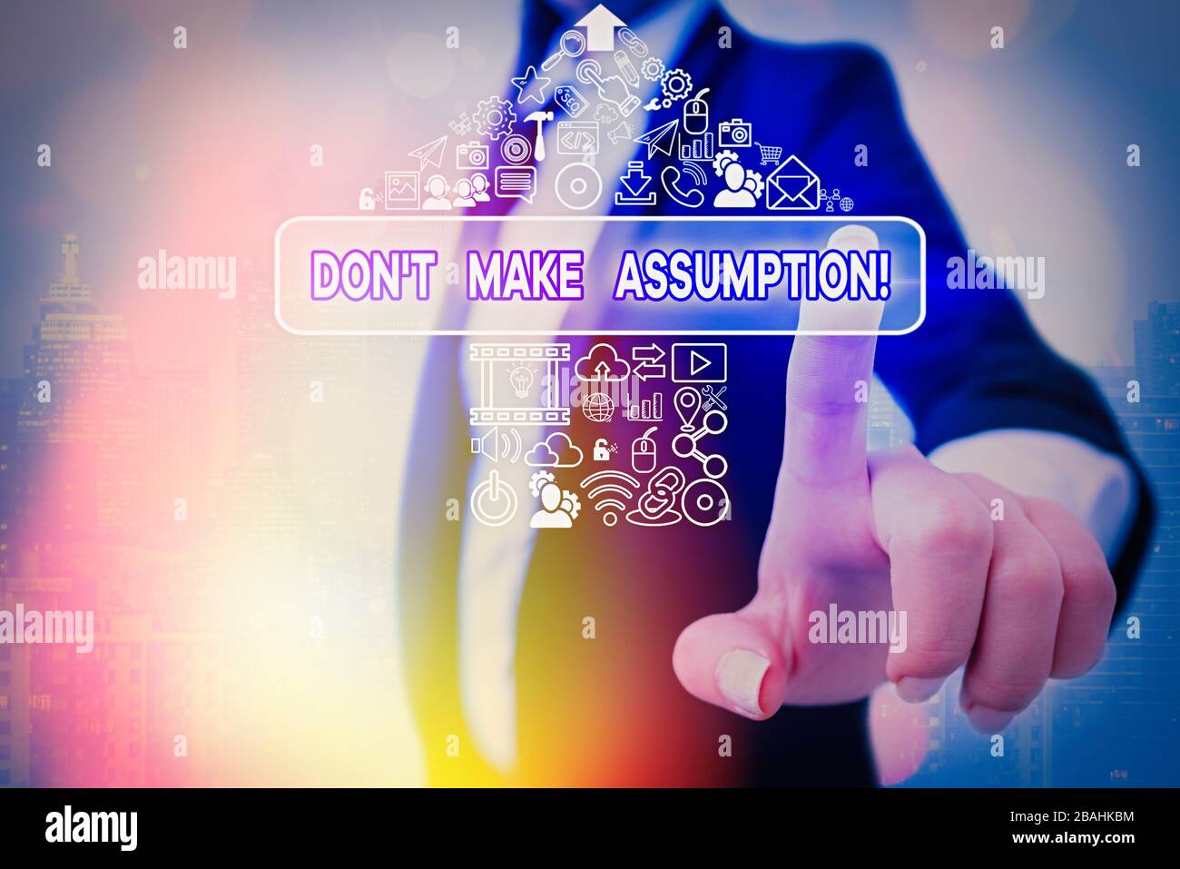 Conceptual hand writing showing Dont Make Assumption. Concept meaning ...