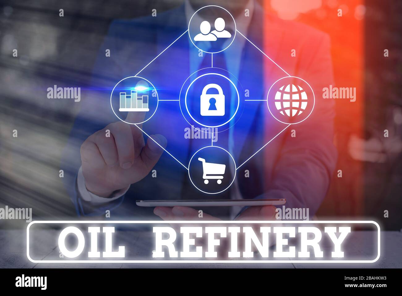 Word writing text Oil Refinery. Business photo showcasing industrial ...