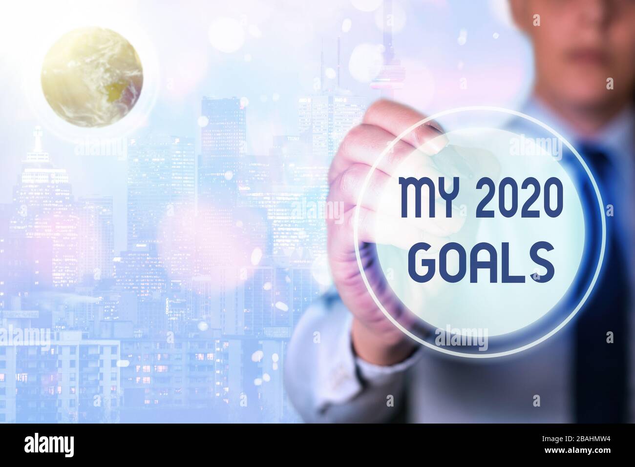 Word writing text My 2020 Goals. Business photo showcasing setting up ...