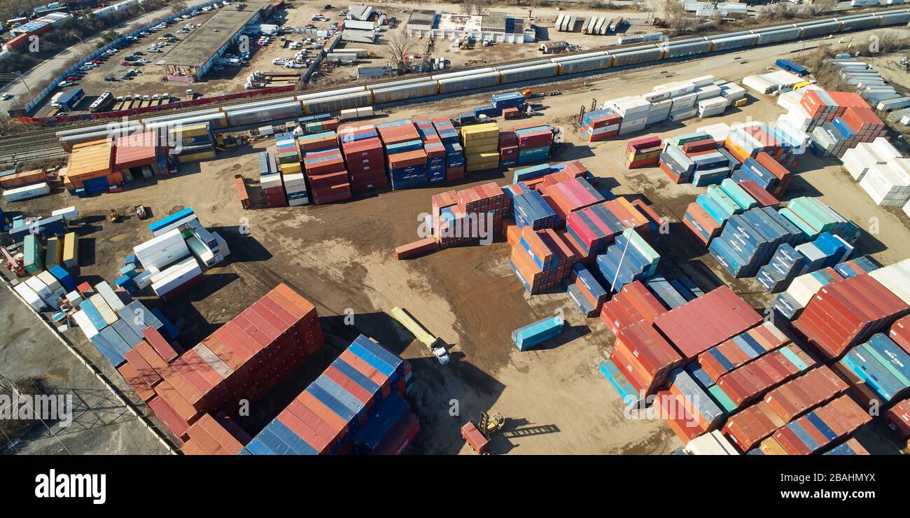 Aerial Photo Of Container High Resolution Stock Photography and Images ...