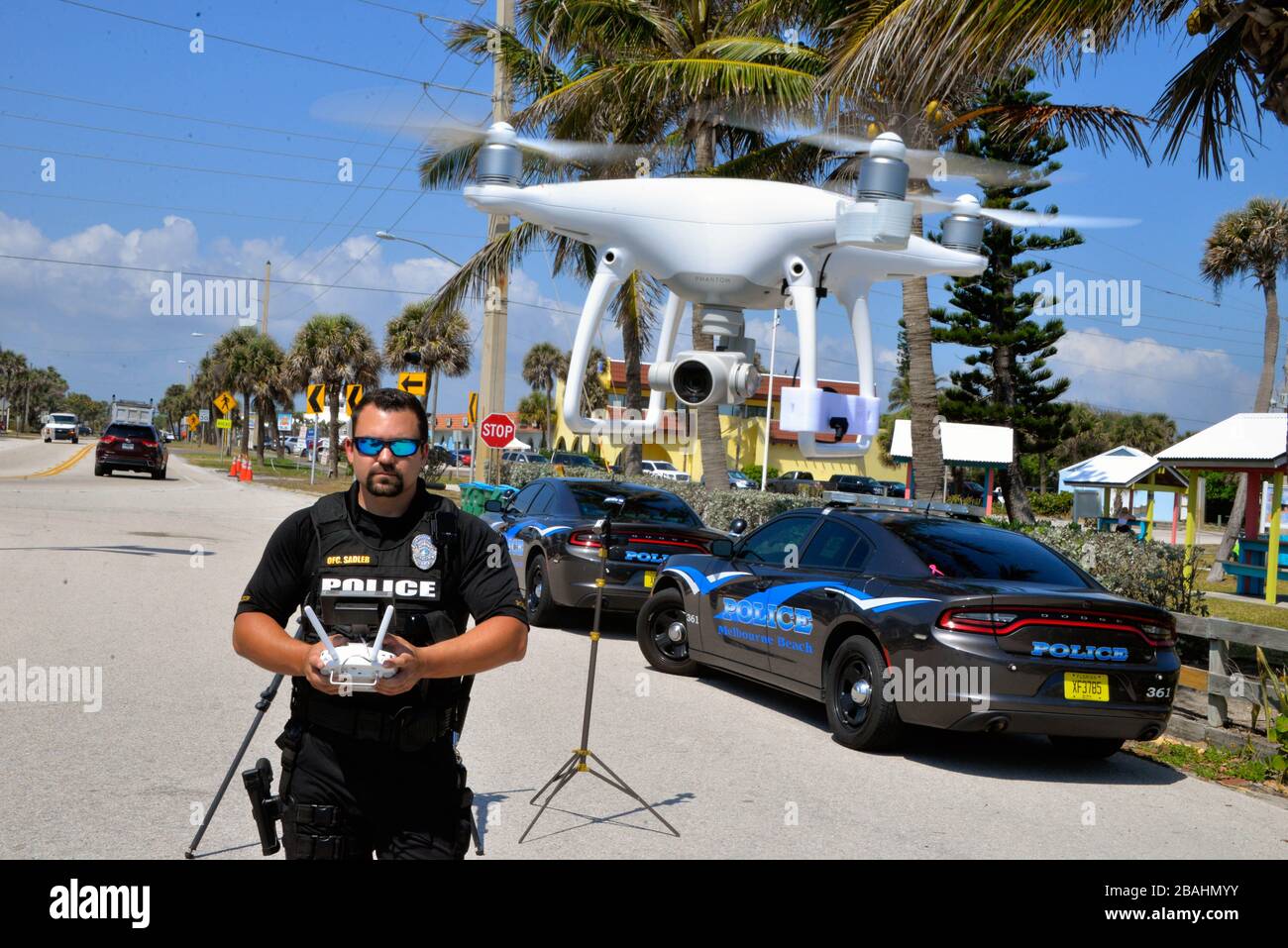Melbourne Beach, Florida, USA. March 27, 2020. This small Florida ...