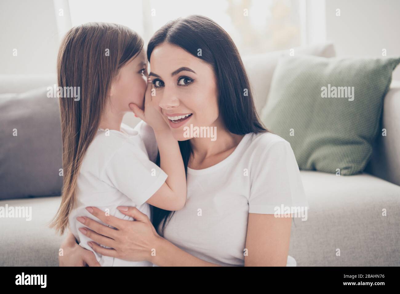 Astonished Mom Hear Her Preteen Small Daughter Tell Her Private