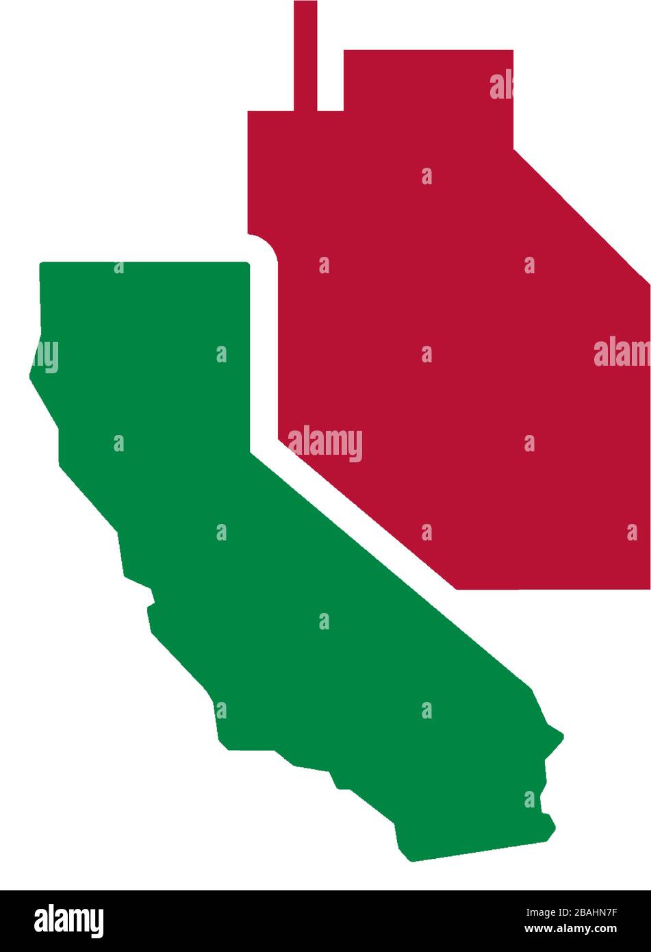 California real estate vector icon. Skyscraper and simple map of ...