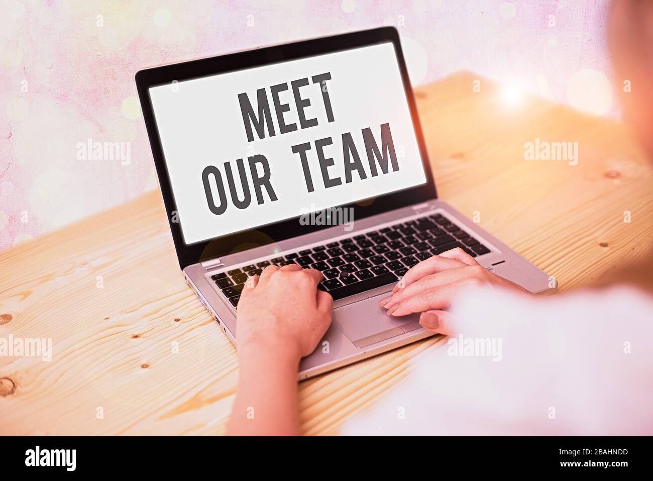 Writing note showing Meet Our Team. Business concept for introducing ...