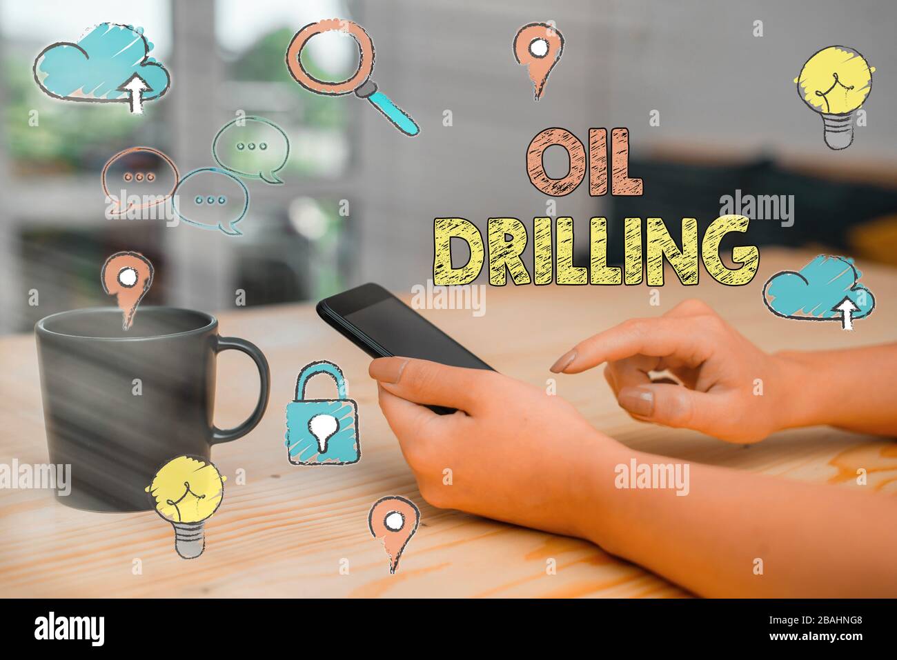 Text sign showing Oil Drilling. Business photo showcasing involves the ...