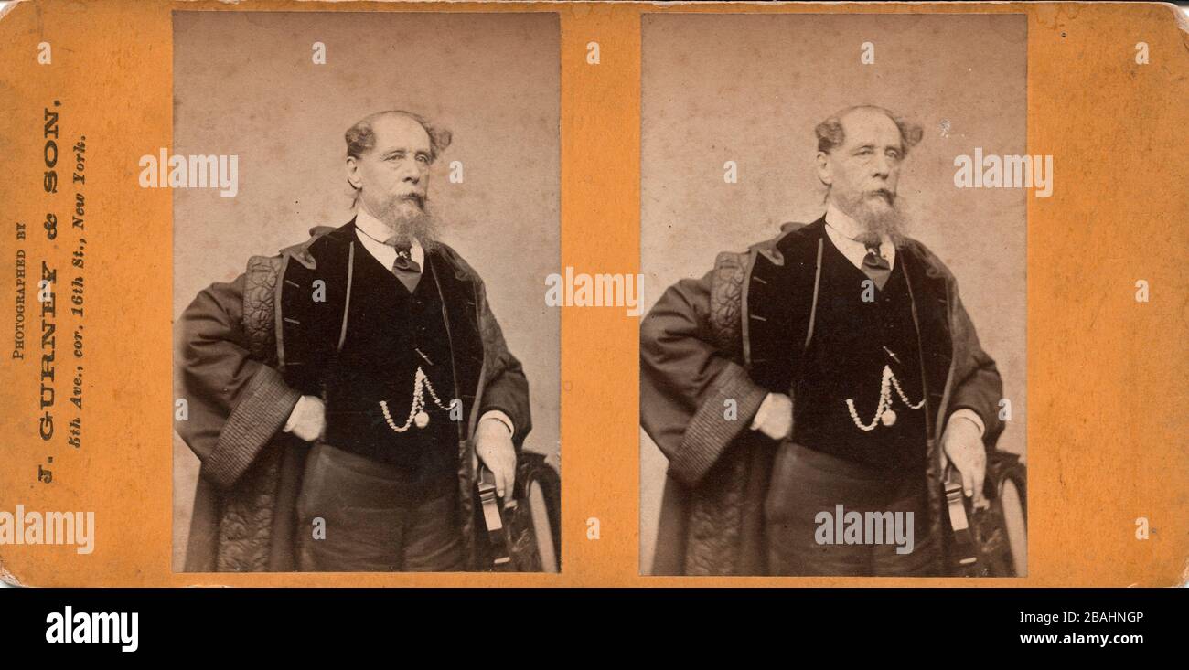 Charles Dickens, by J. Gurney & Son, 1867 Stock Photo - Alamy