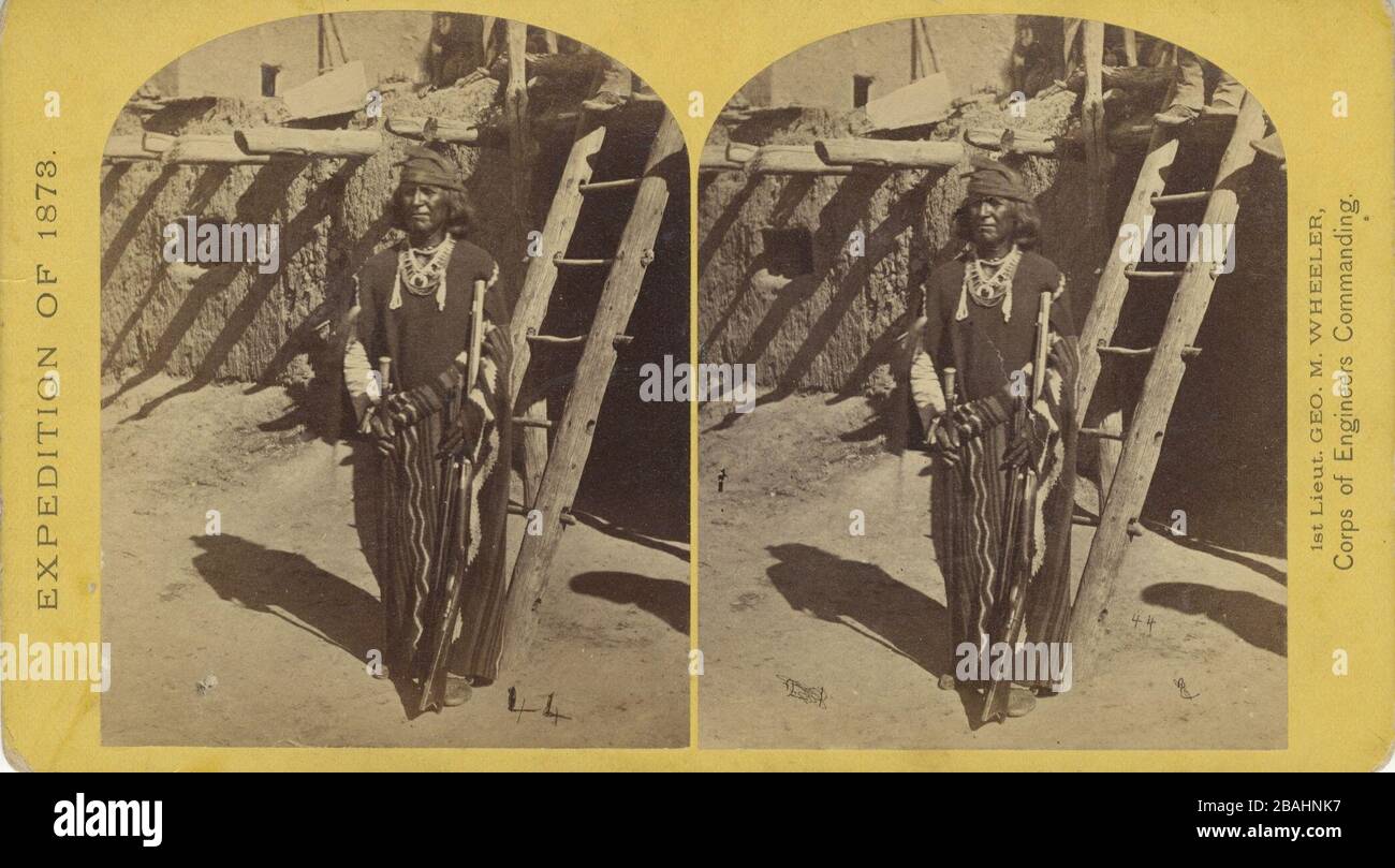 War Chief of the Zuni Indians, by Timothy O'Sullivan, 1873 Stock Photo ...