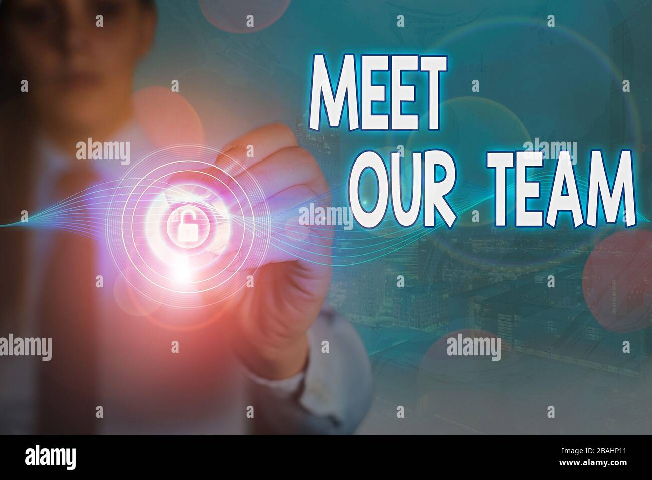 Conceptual hand writing showing Meet Our Team. Concept meaning ...