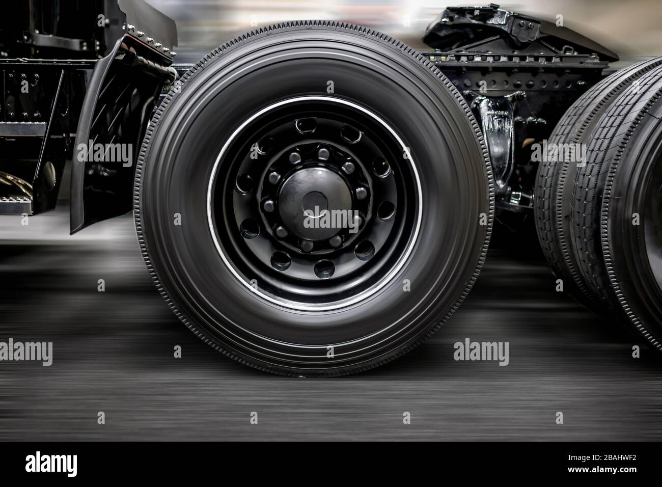 Chassis with wheels of commercial freight transportation stylish black ...